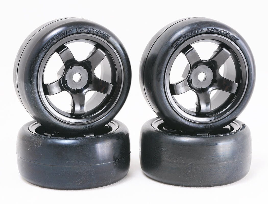 #D-MN28PG - SWEEP D-HIGH END COMPOUND MINI TYRES PRE-GLUED 28DEG 4PCS