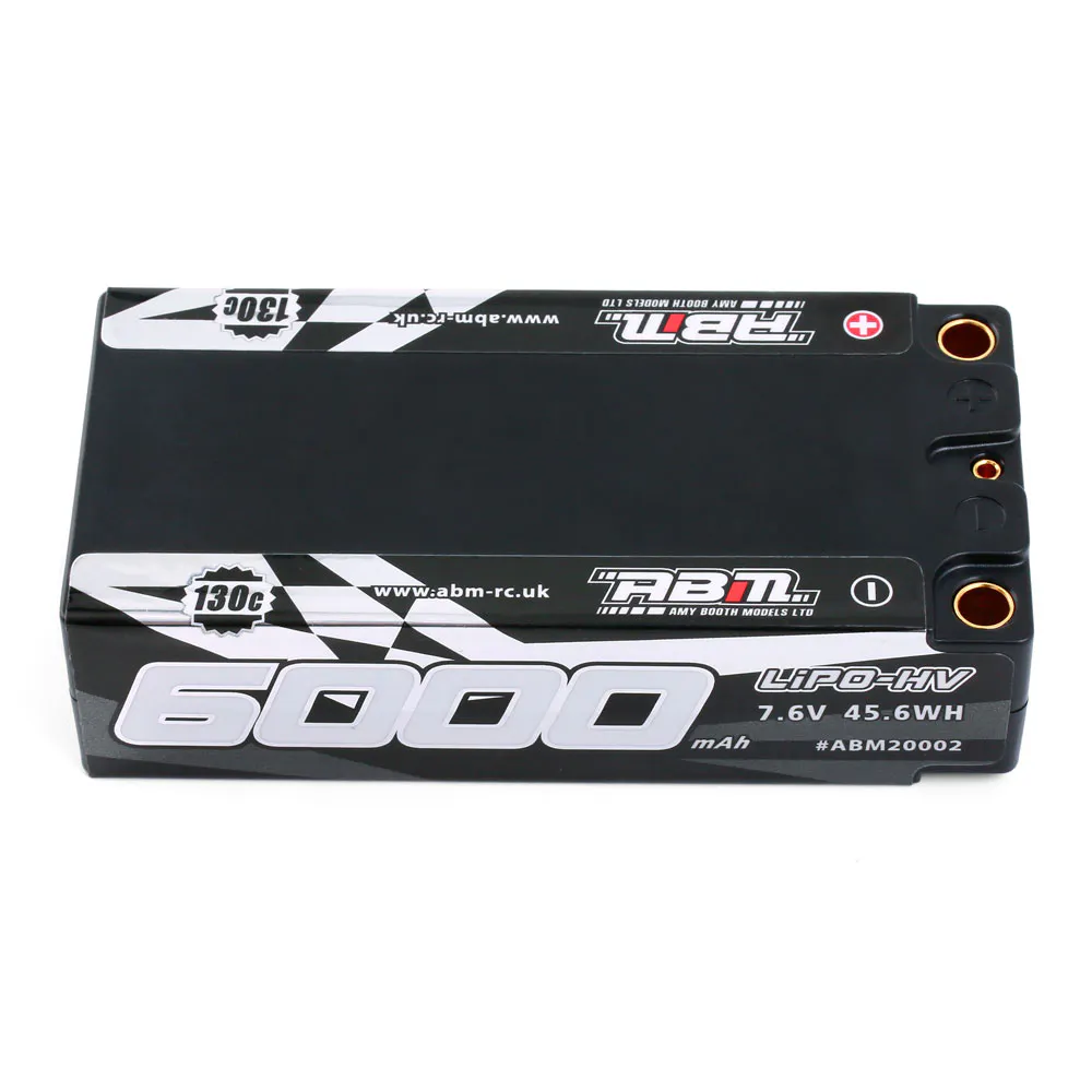 #ABM20002 - ABM-RC Lipo Racing Battery 6000 7.6V 130C 5mm - Shorty ...