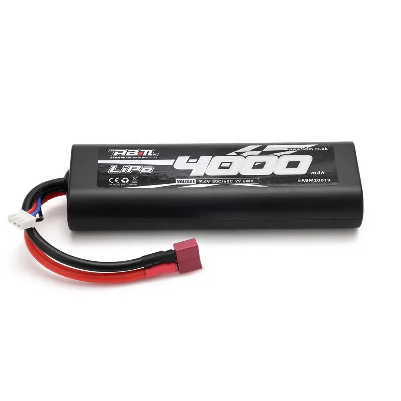 ABM #ABM20019 - ABM 4000mAh 7.4V 60C rounded case Lipo battery with ...